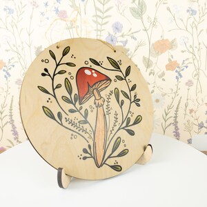 Mushroom Sign, Vintage Decor, Wooden Mushroom Sign, Kitchen Sign, Magic ...