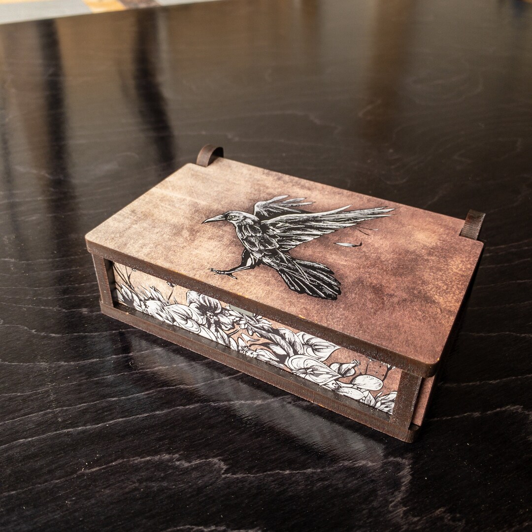 Tarot Card Deck Box With Raven Design - Etsy