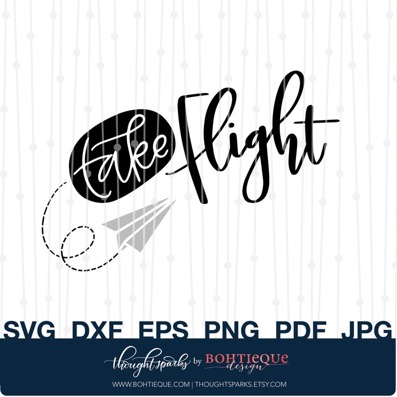 Take Flight Inspirational Paper Airplane SVG Cut File and | Etsy