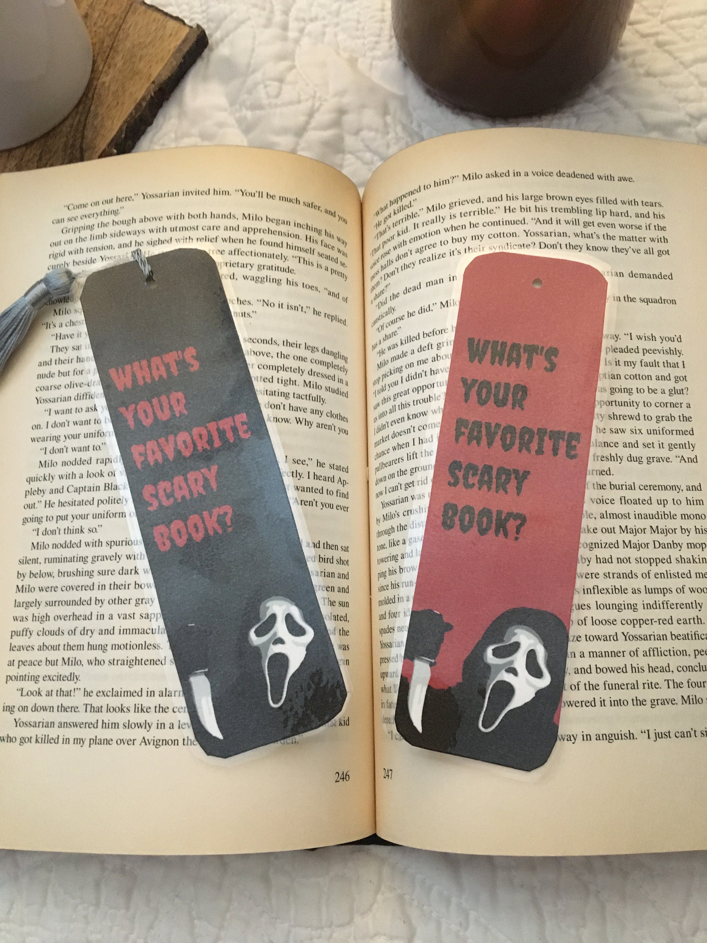 Scary Ghost Book Laminated Bookmark Bookworm Gift Reader Gift - Etsy