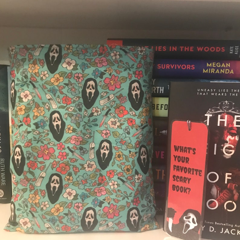 Teal Horror Movie Villain Scary Ghost Mask Book Gifts , Book Pouch ...