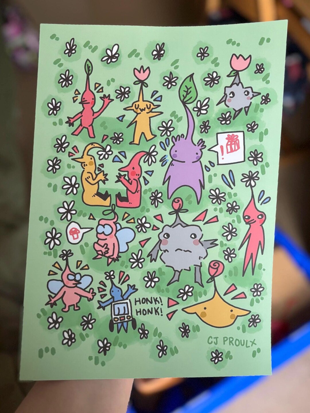 Pikmin Field A4 Print - Etsy
