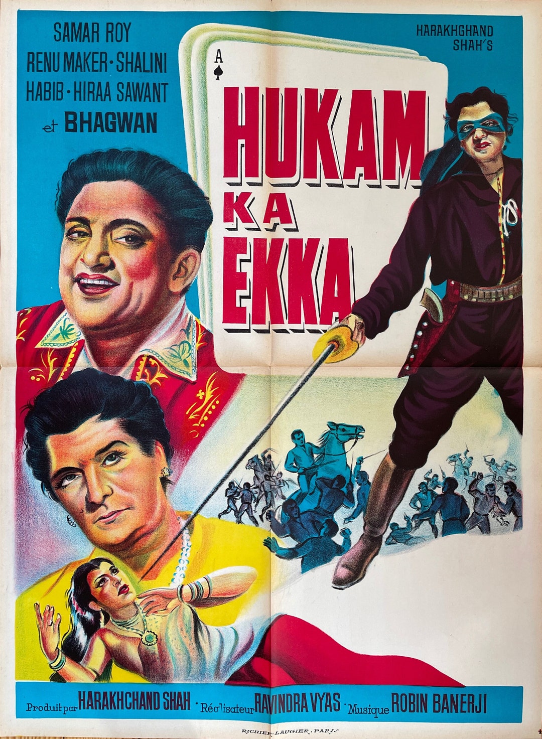 Hukam Ka Ekka - Original Movie Poster - Vintage Collectible Poster ...