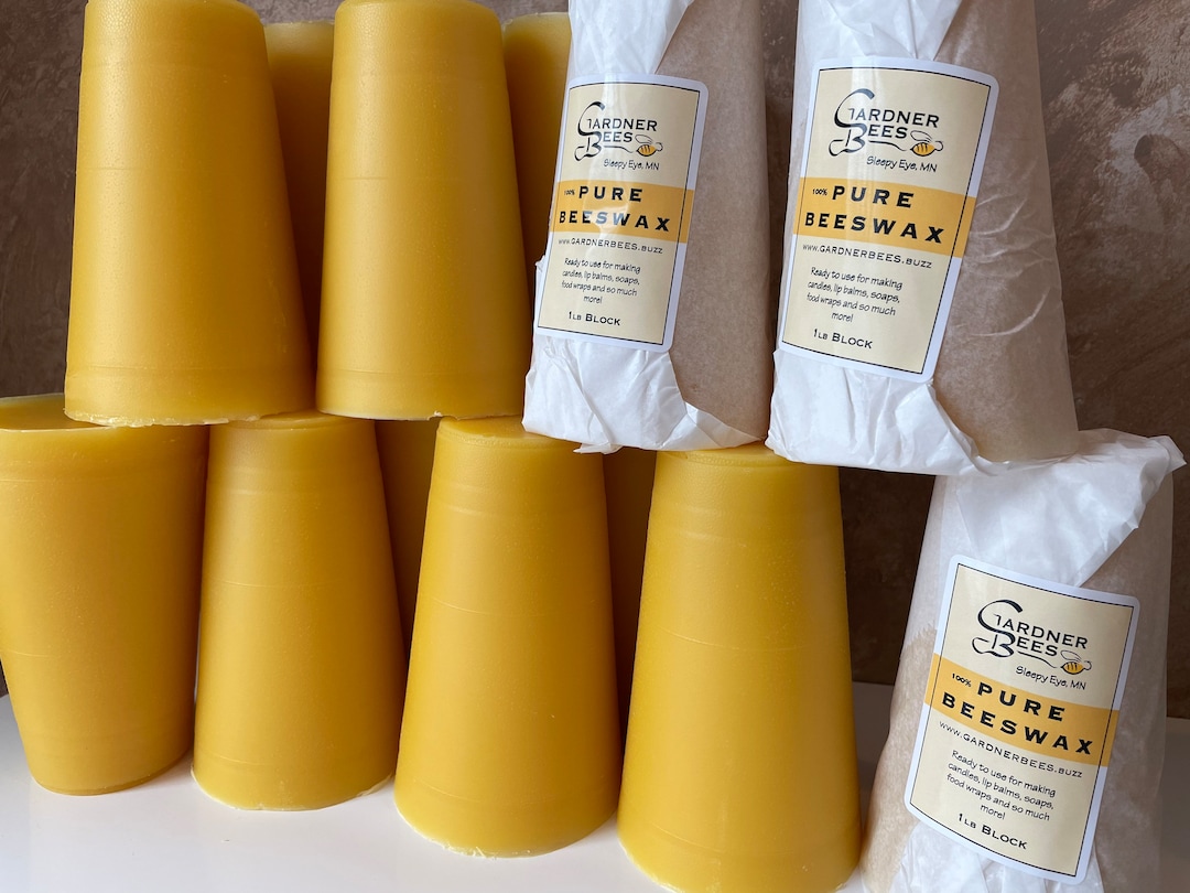 6lbs of Pure Beeswax. Free Shipping. (6x 1lb Bocks). Minnesota Grown ...
