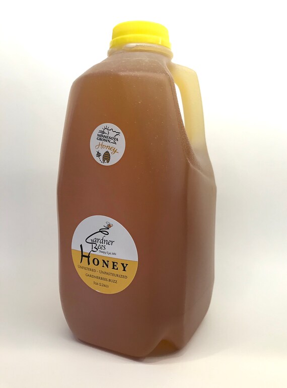 Honey 5lb Jug Wildflower Minnesota Pure Raw Honey BPA - Etsy