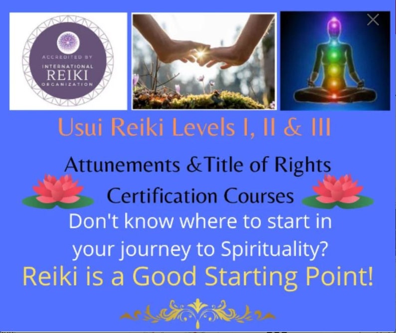 REMOTE: Levels I, II & III Usui Reiki Course and Attunements - Etsy