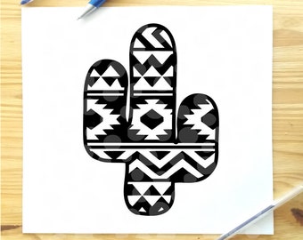 Aztec cactus svg | Etsy