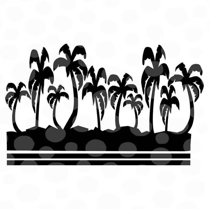 Beach SVG Palm Tree Beach File Palm Trees Svg Tropical - Etsy