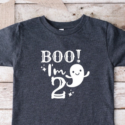 Boo I'm Two Birthday Shirt Halloween 2nd Birthday Shirt - Etsy