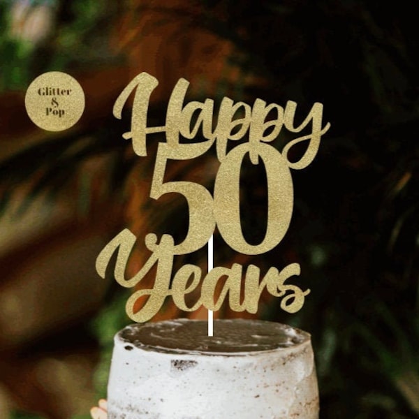 50th Anniversary Cake Topper - Etsy