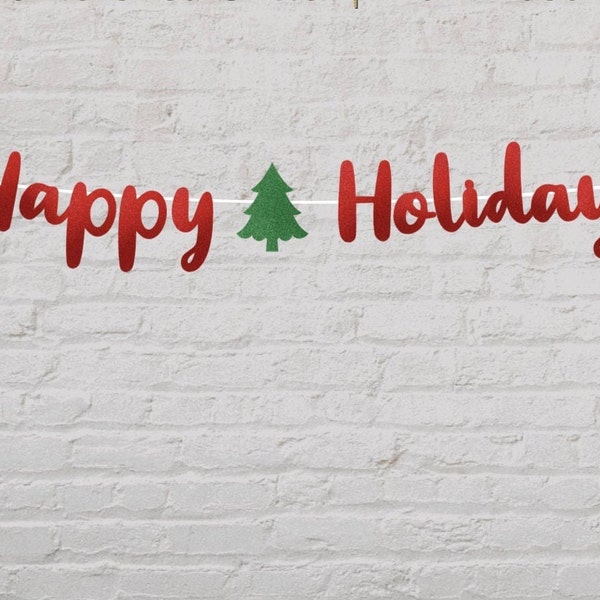 Happy Holiday Banner - Etsy