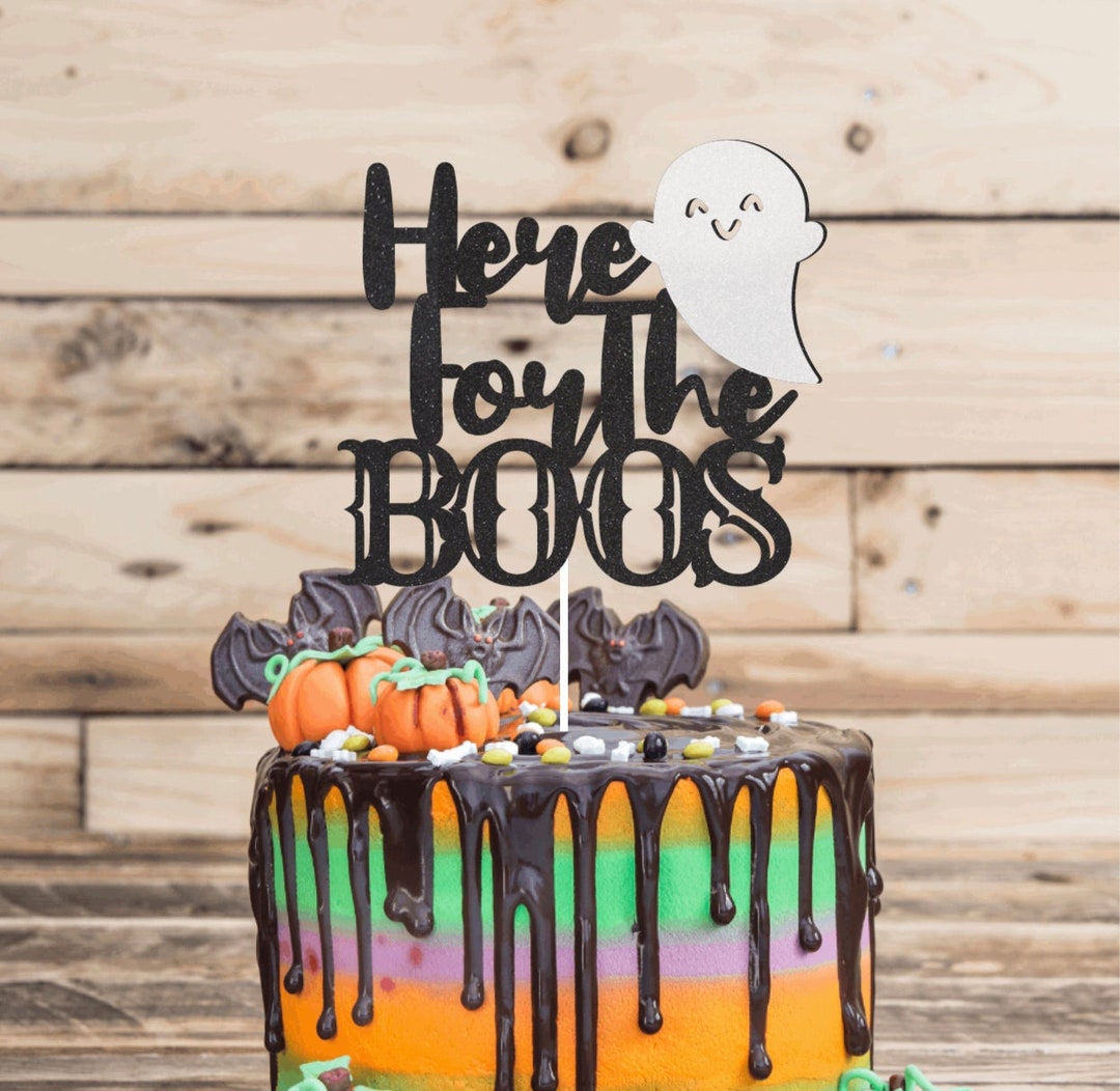 Here for the Boos Spooky Halloween Cake Topper Cute Ghost - Etsy