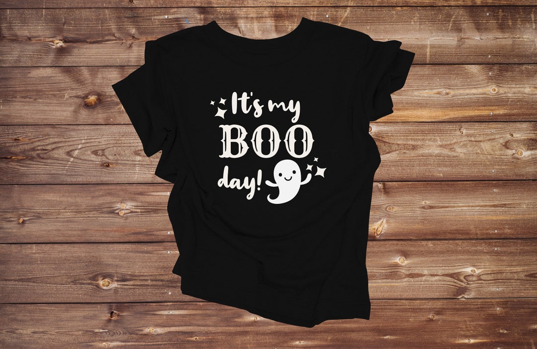 It's My Boo Day Custom Name and Age on Back Kids T-shirt - Etsy