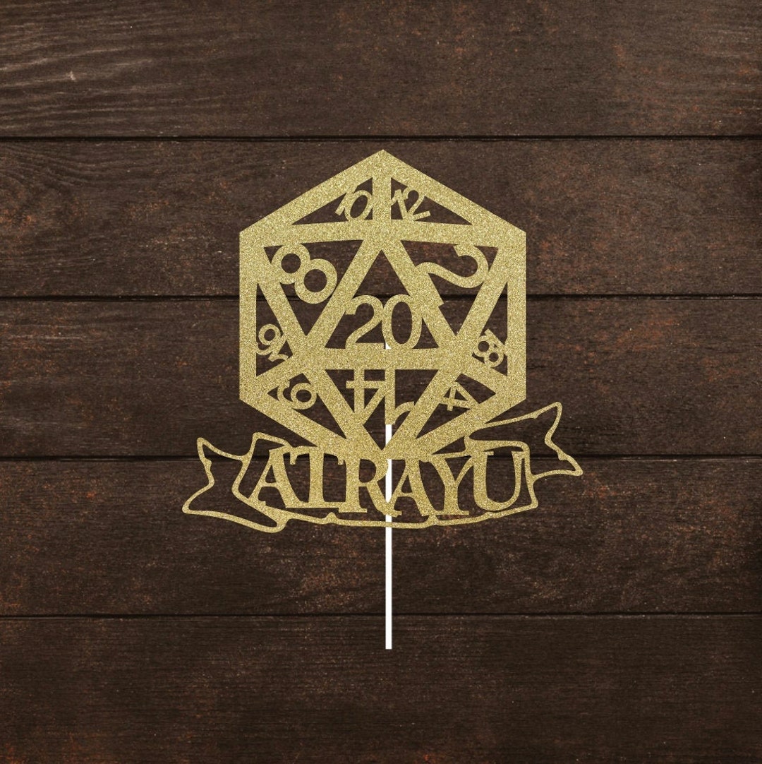 Custom Dungeons and Dragons Cake Topper D20 Cake Topper D&D Birthday ...
