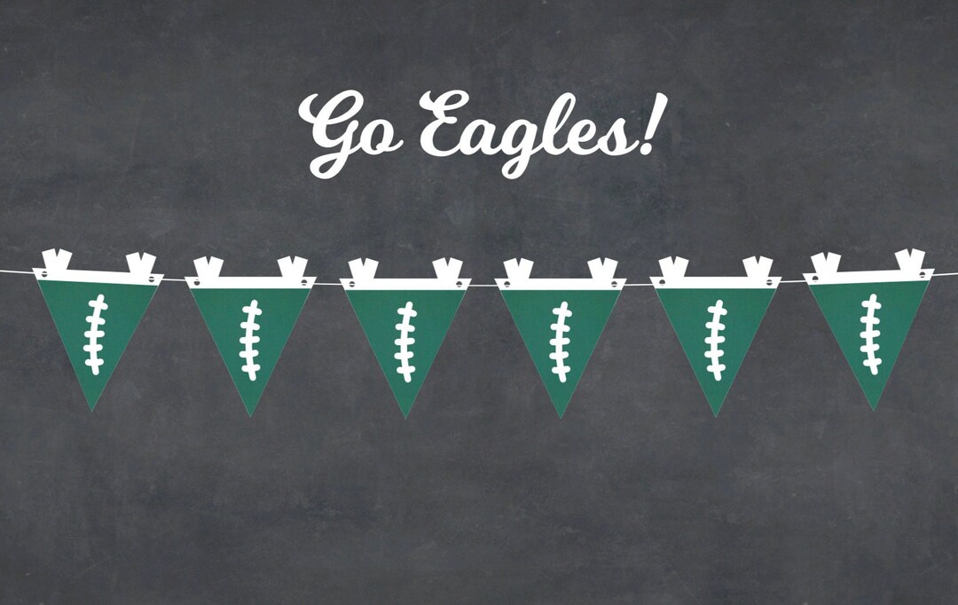 Eagles Football Banner Football Garland Philadelphia Eagles Bowl LVII ...