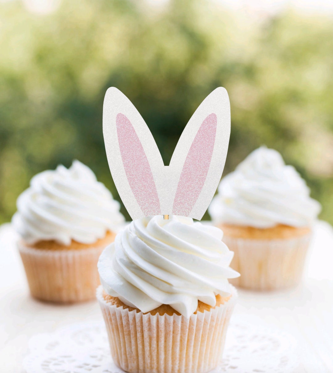 Bunny Ear Cupcake Toppers Bunny Ears Cupcakes Bunny Cupcakes Rabbit ...