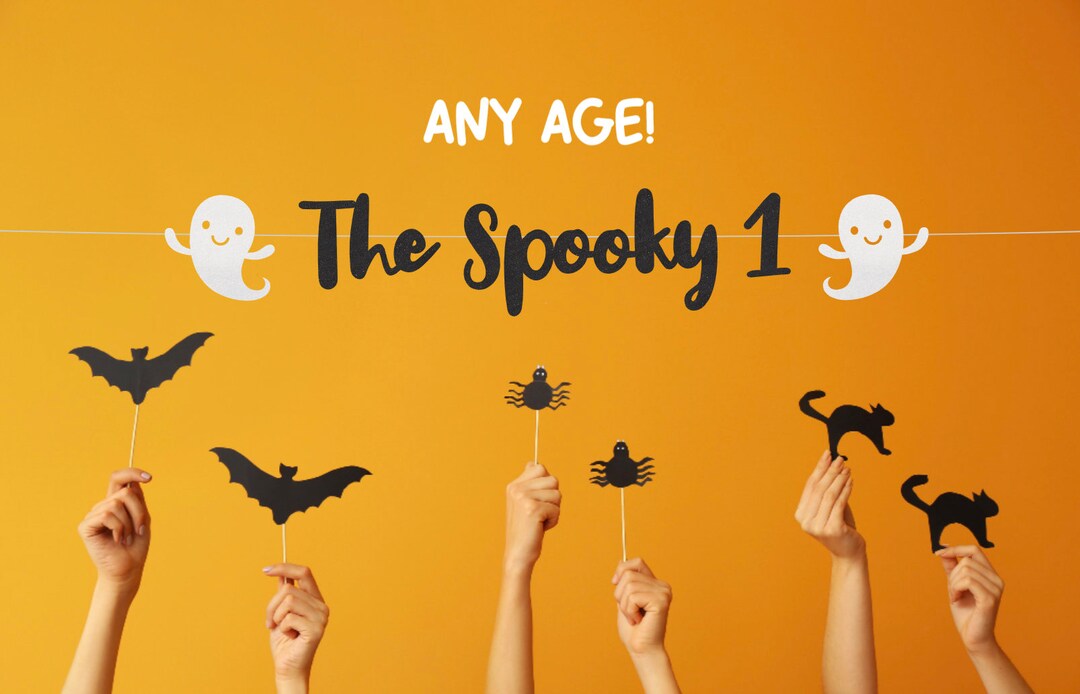 The Spooky One First Birthday Banner, the Spooky 1, Halloween First ...
