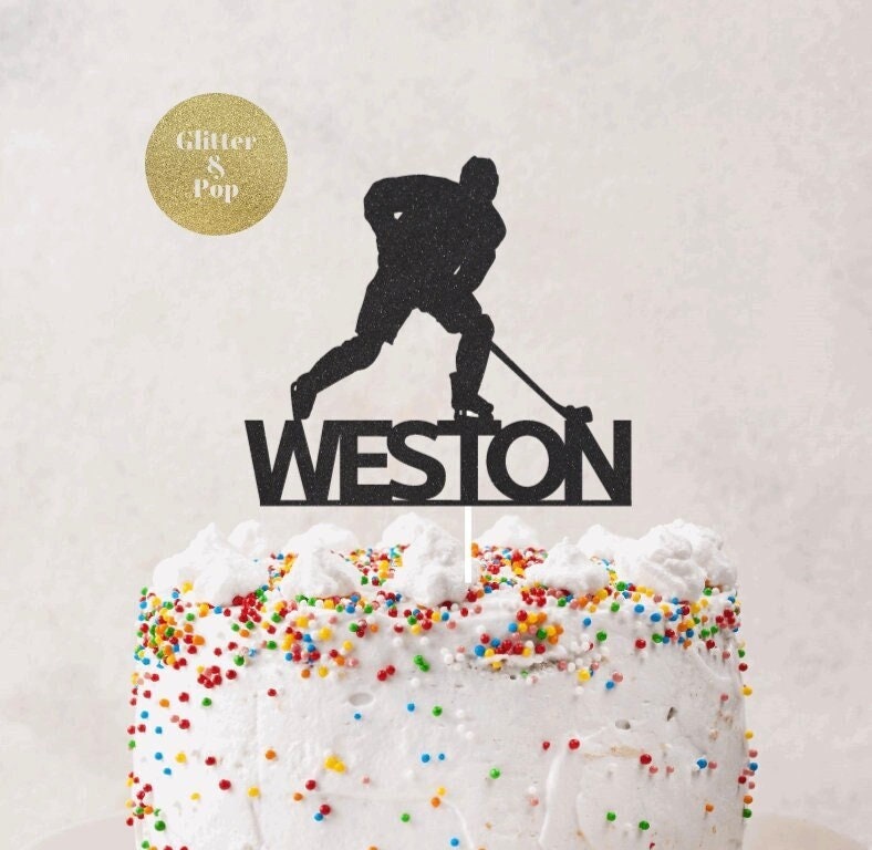 Custom Ice Hockey Cake Topper Hockey Cake Topper Hockey - Etsy
