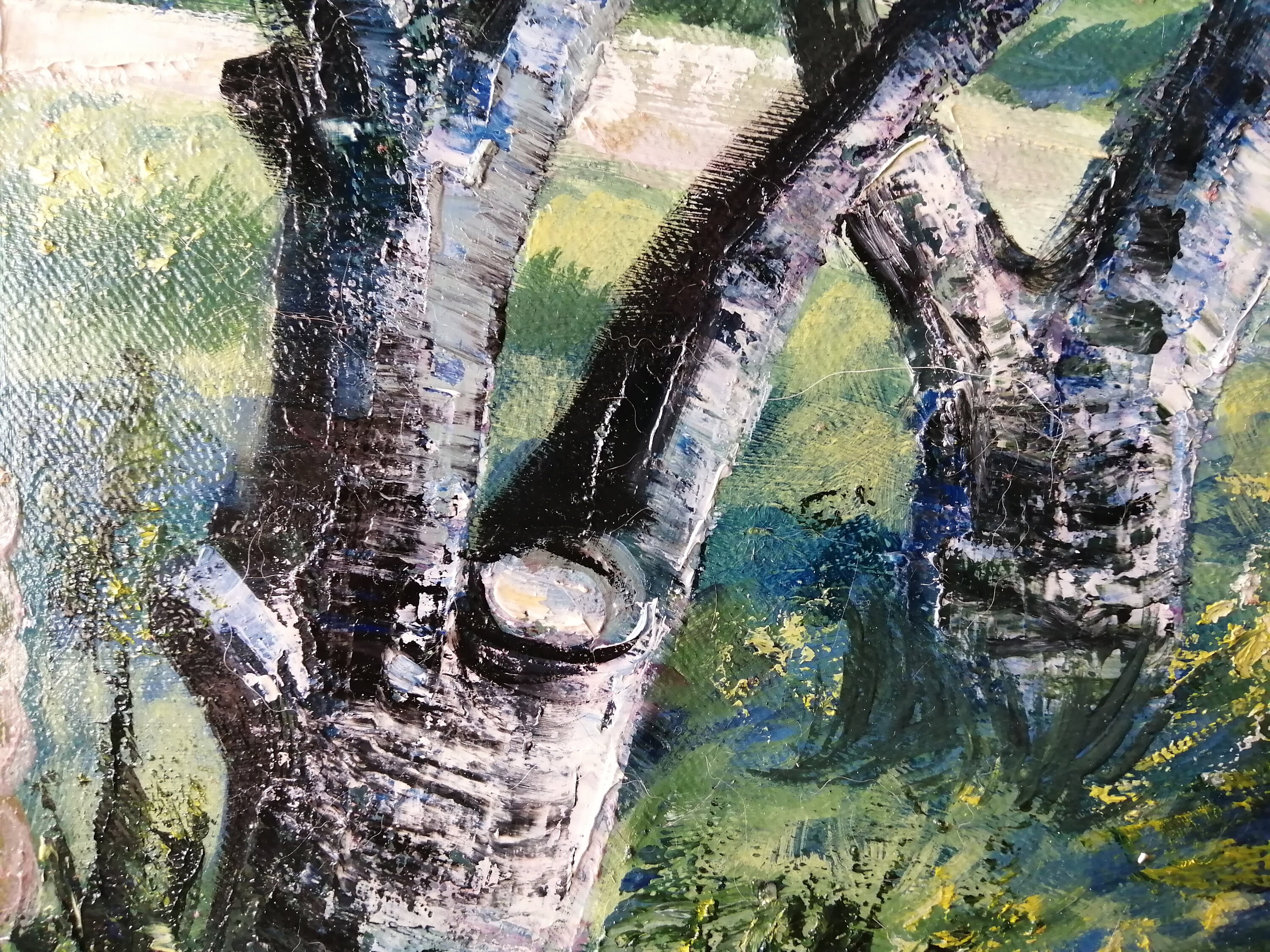 Original Painting Spring Garden / Flowering Trees Art / Oil on - Etsy