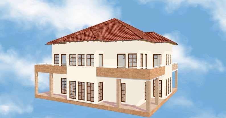 House 18 House-3d Model Toy-architectural Realistic Digital Modern ...