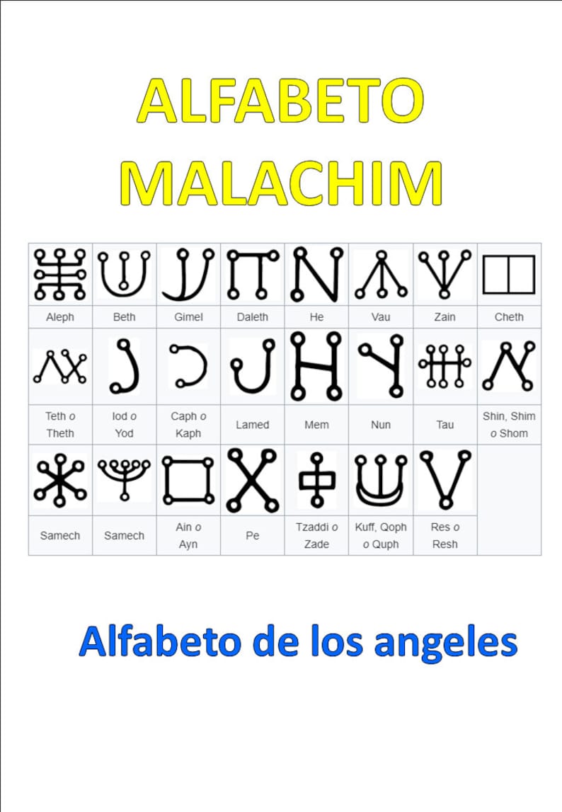 Malachim Alphabet Ancient Celestial Alphabets Heinrich Cornelius ...