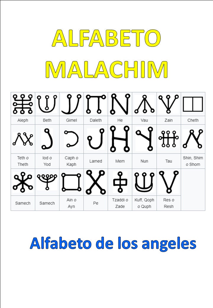 Malachim Alphabet Ancient Celestial Alphabets Heinrich Cornelius ...