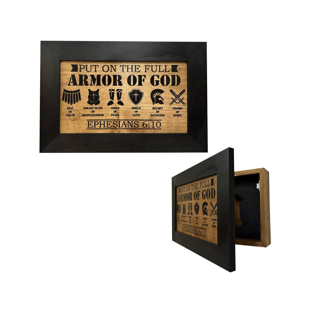 Hidden Gun Cabinet Put on the Full Armor of God, Secure Concealed ...
