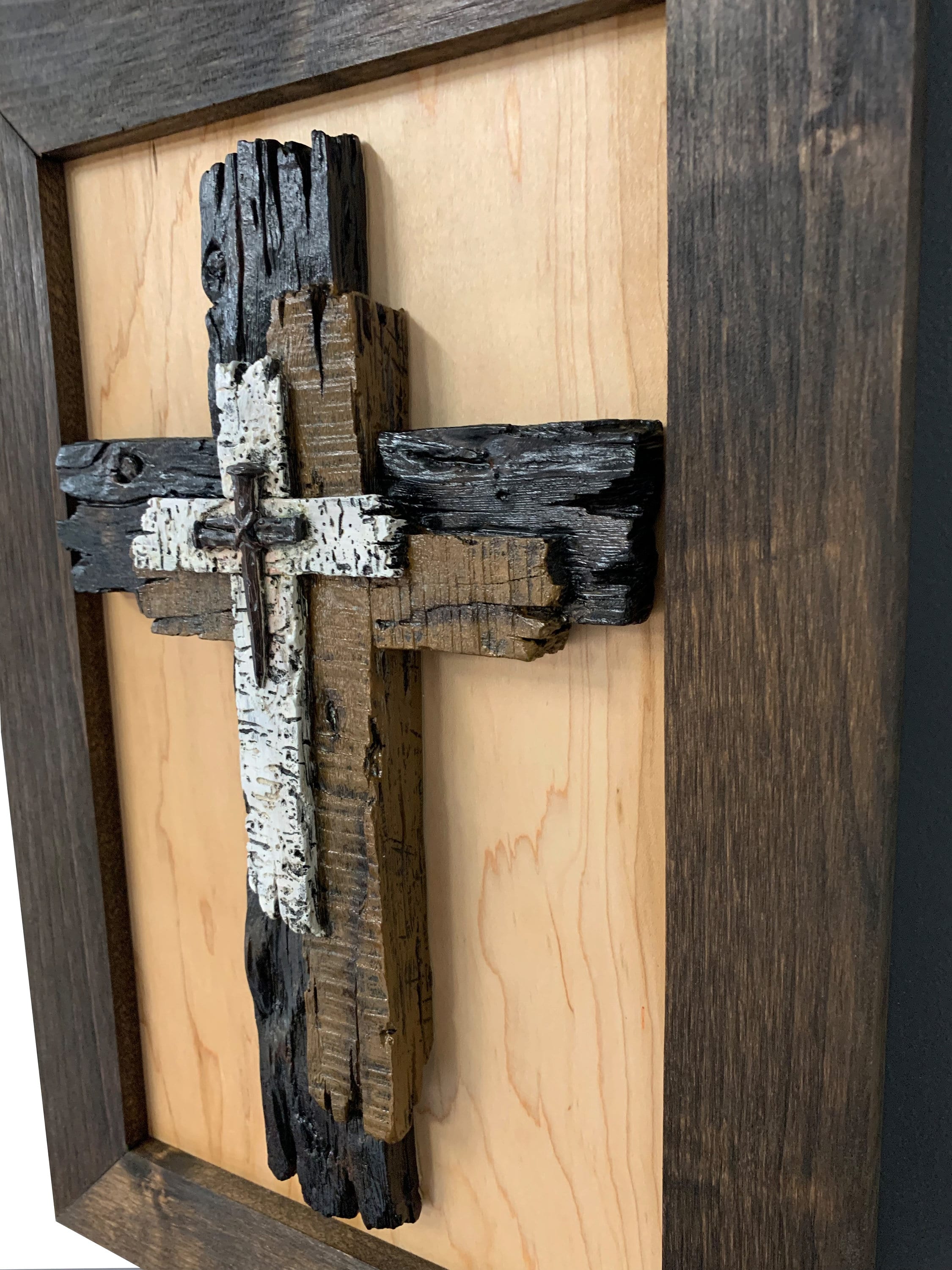 Concealed Furniture Gun Safe Layered Cross Wall Decoration by Bellewood ...