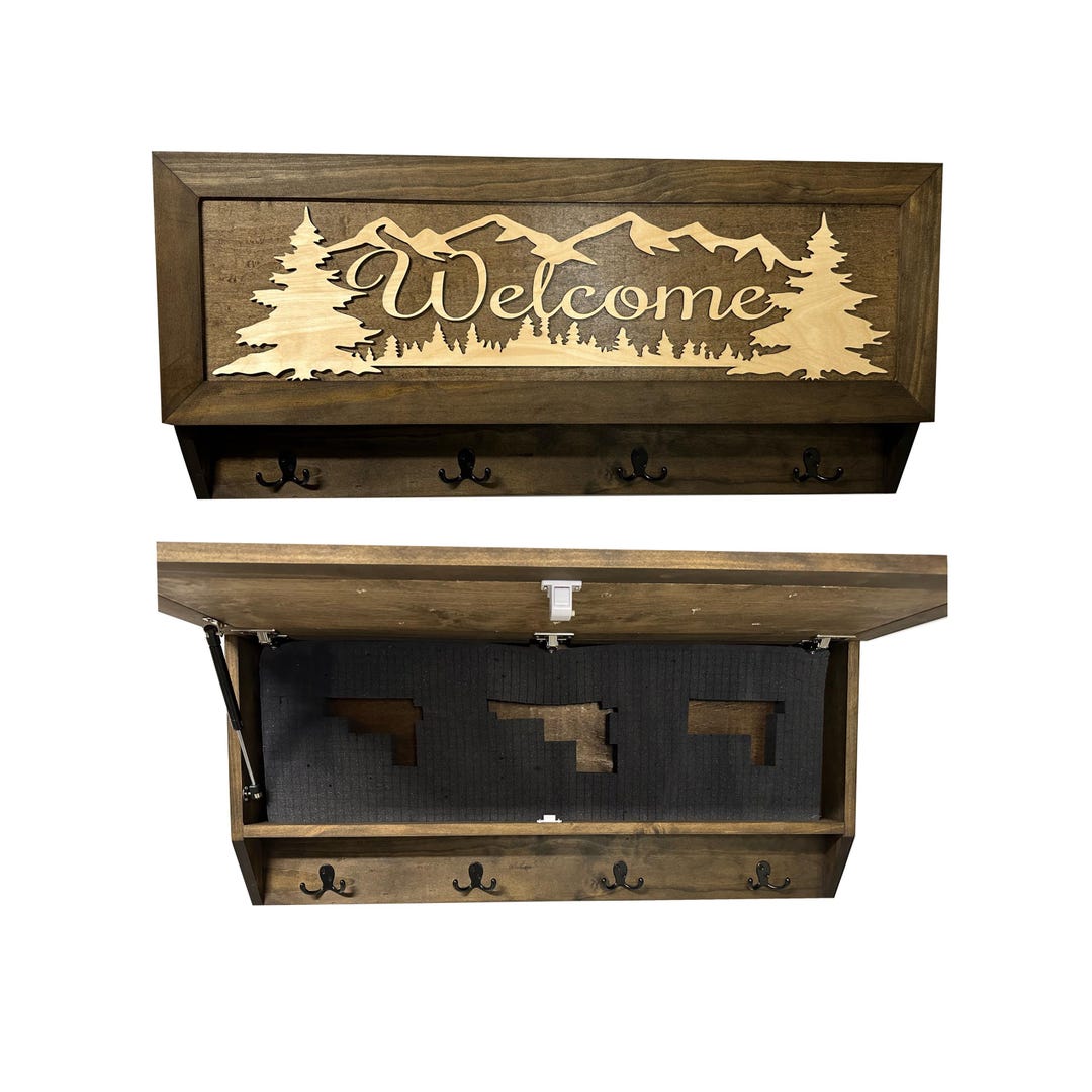 Welcome Gun Concealment Furniture Coat Rack, Concealed Shelf, Hidden ...