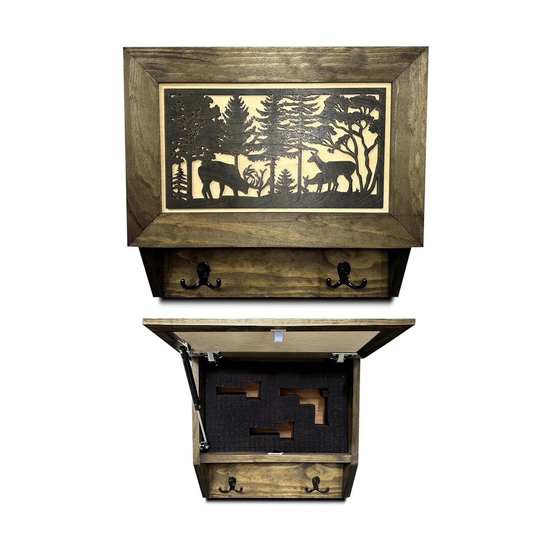 Gun Concealment Furniture, Deer Hunter Coat Rack Hidden Safe for Coats ...