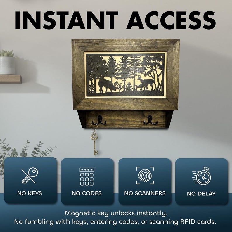Gun Concealment Furniture, Deer Hunter Coat Rack Hidden Safe for Coats ...