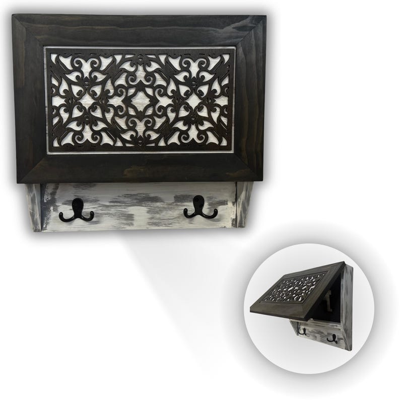 Hidden Gun Safe Wall Decor Rustic Diamond Concealed Pistol Storage With ...