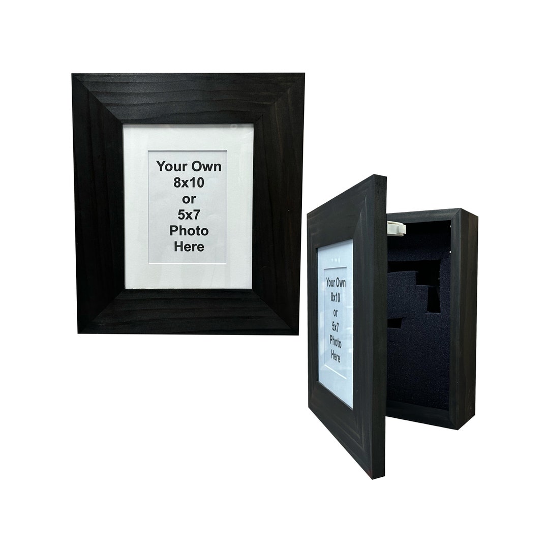 Picture Frame Hidden Gun Storage Cabinet Home Decor, 8x10 or 5x7 ...