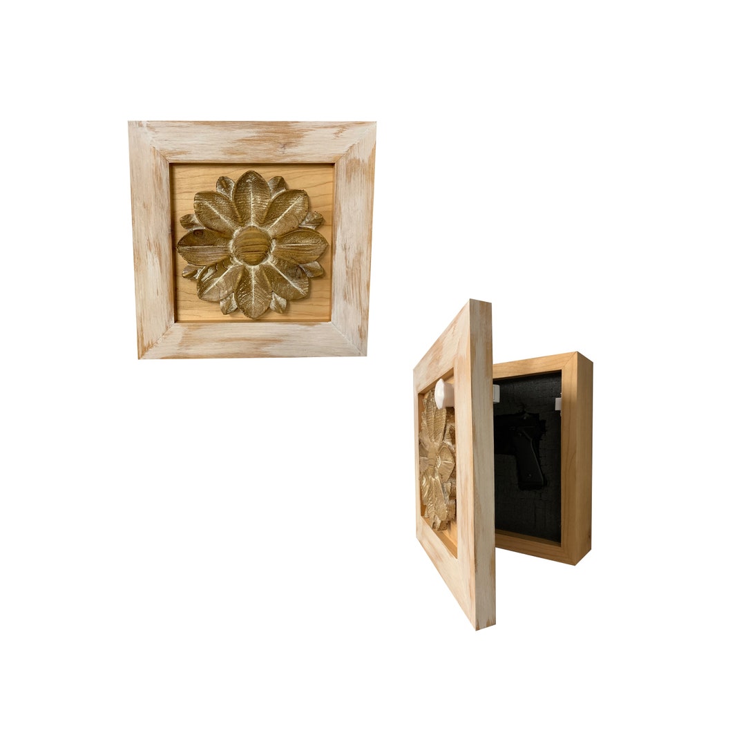 Bellewood Designs Distressed Flower Gun Cabinet Wall Decor - Decorative ...