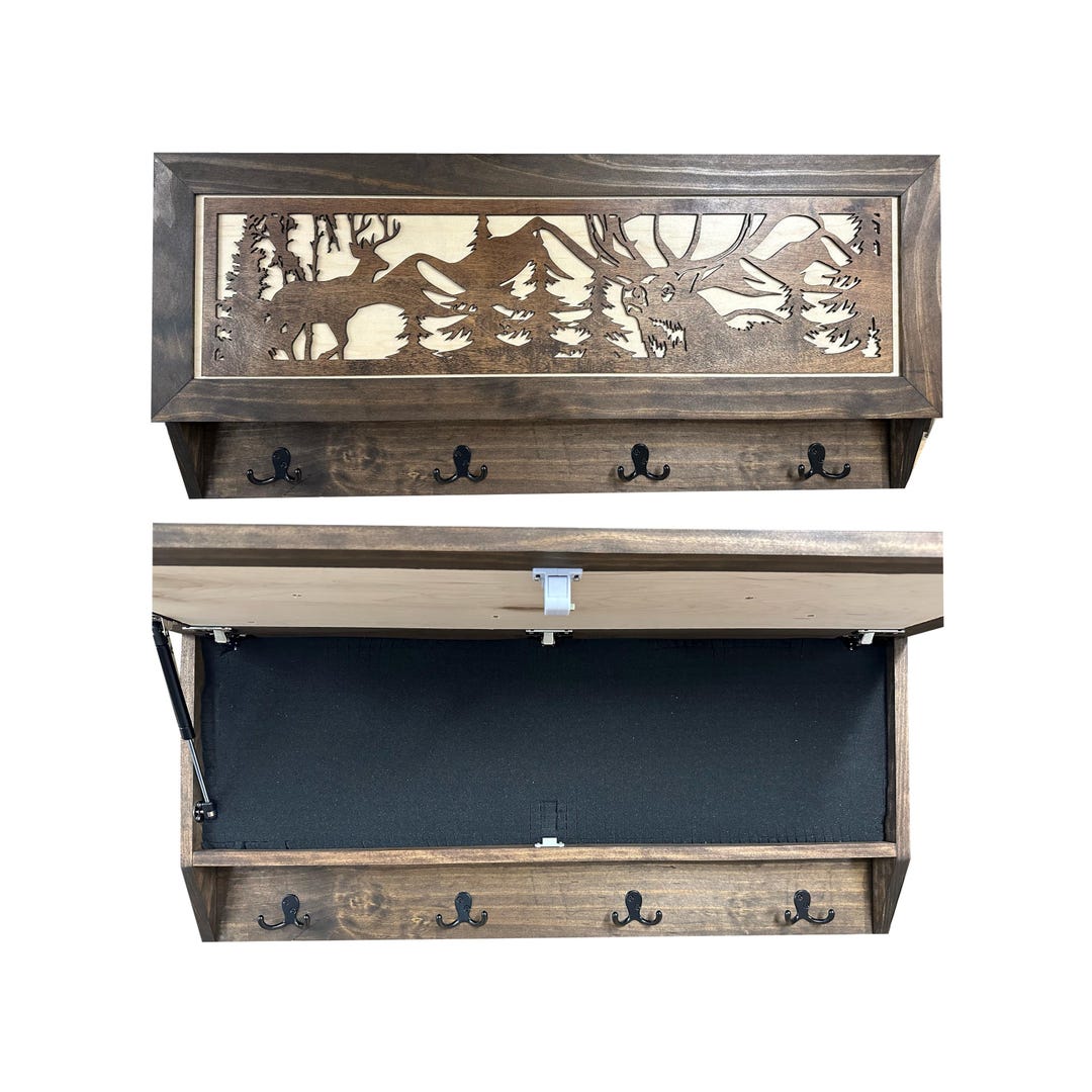 Coat Rack Hidden Gun Storage - Deer Hunting in the Woods by Bellewood ...