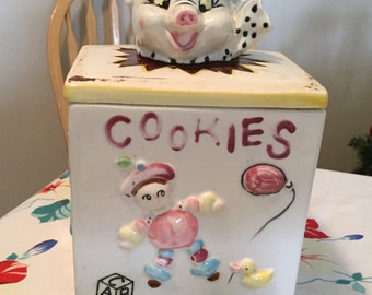 Pig cookie jar | Etsy