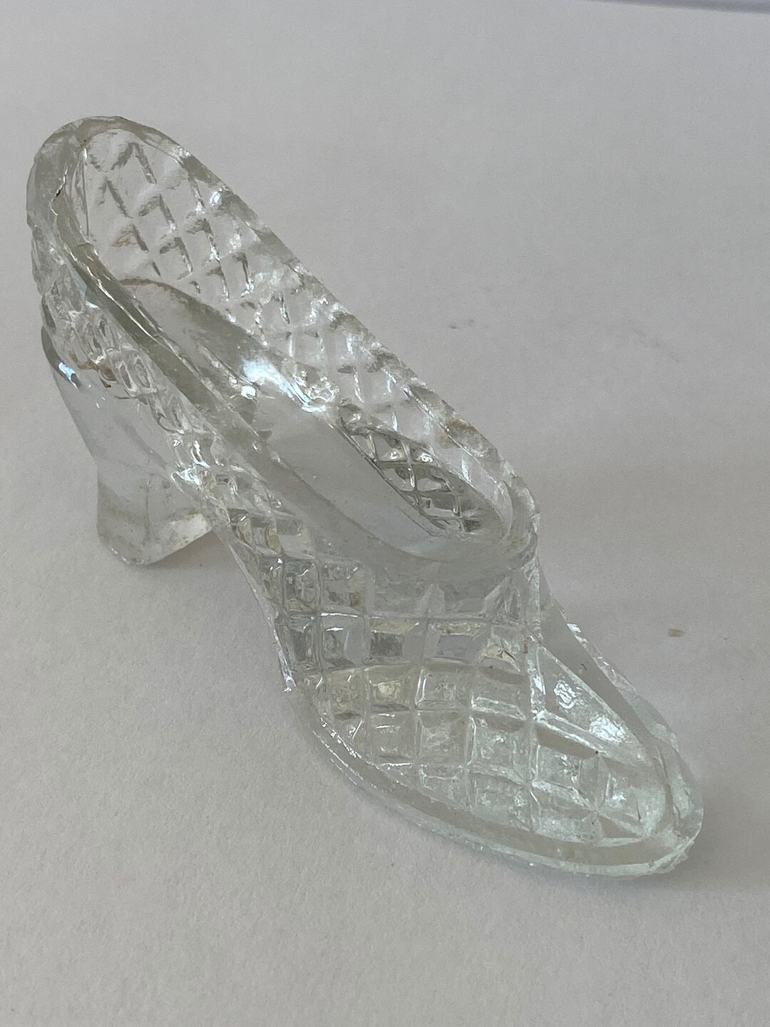 Crystal Glass Shoe With Diamond Pattern - Etsy