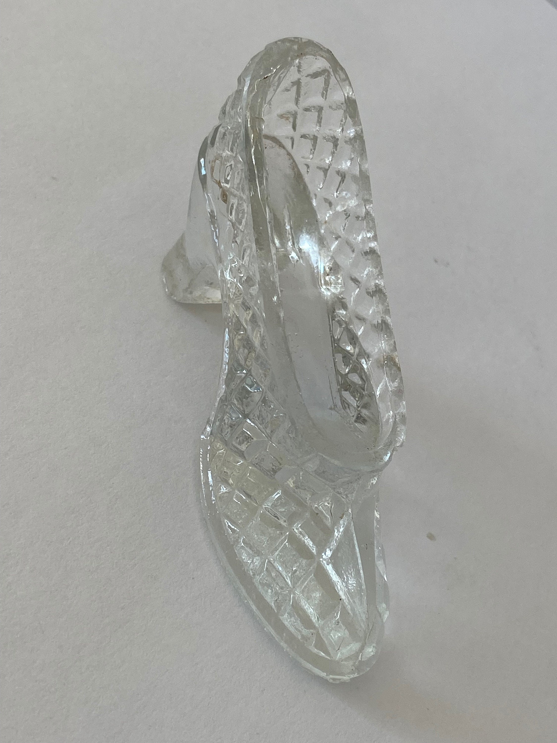 Crystal Glass Shoe With Diamond Pattern - Etsy