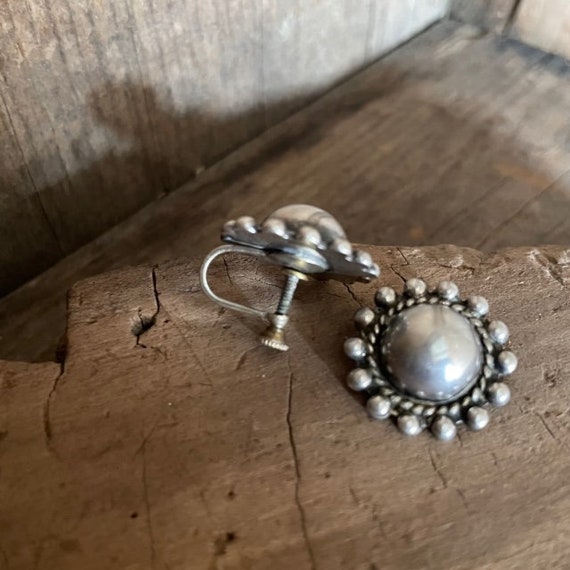 Vintage Navajo Sterling Silver Dome Ball with Silver … - Gem