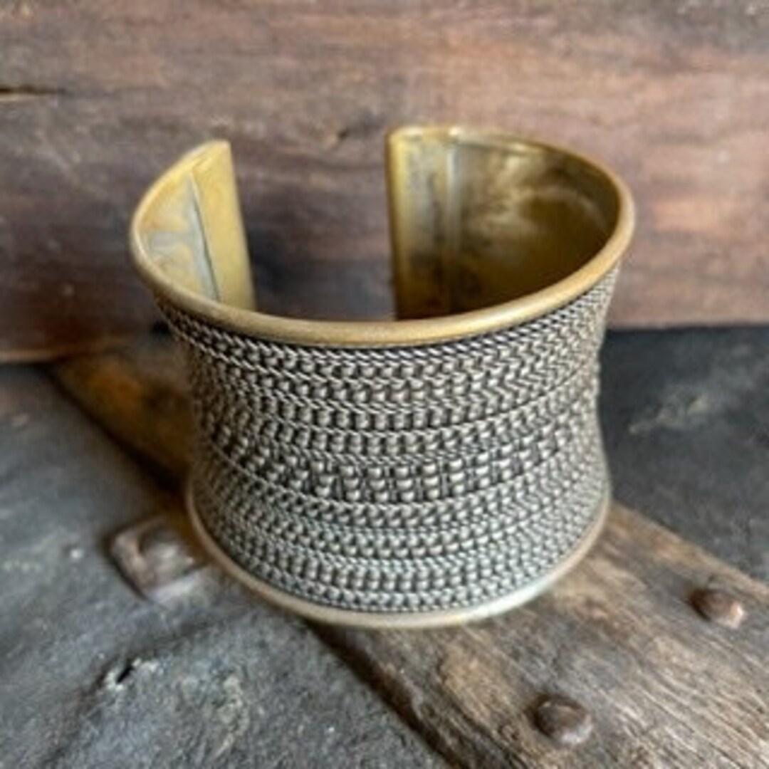 Vintage Tribal Contoured Cuff Bracelet - Etsy