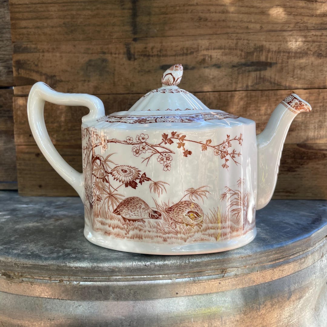 Antique Furnivals Quail Teapot With Lid 1920's Made in England - Etsy