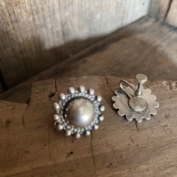 Vintage Navajo Sterling Silver Dome Ball with Silver … - Gem