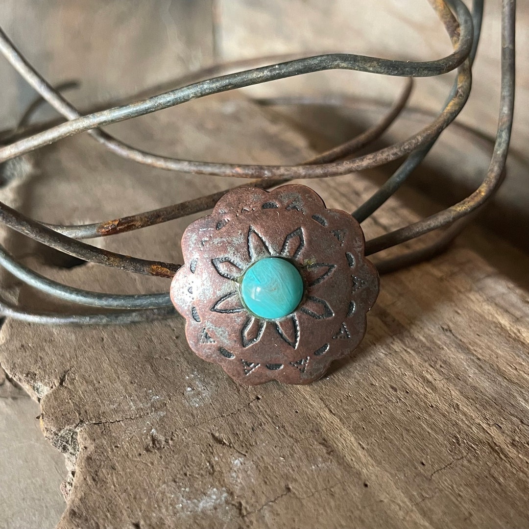 Southwest Concho Button Cover Vintage - Etsy