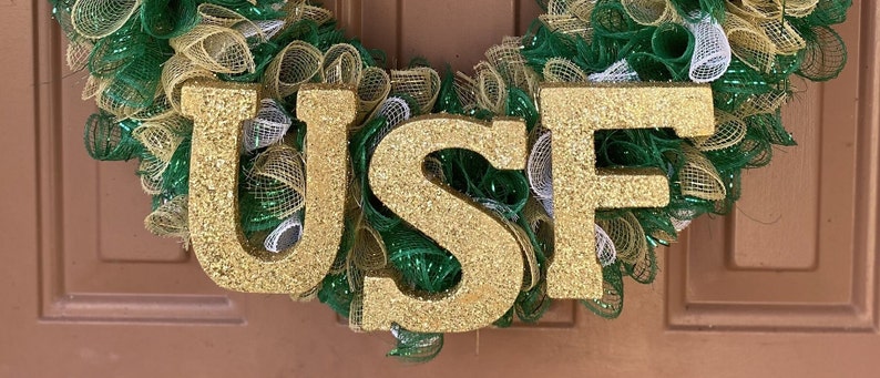 USF University of South Florida Usf Wreath for Door Usf - Etsy
