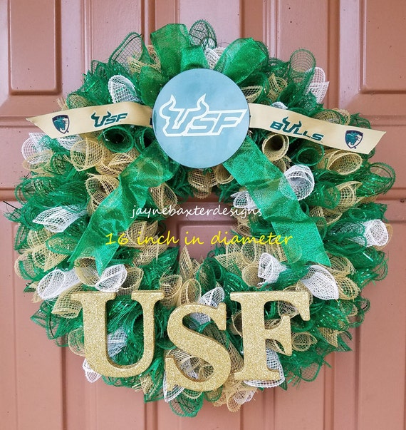 University of South Florida wreath usf wreath for door usf | Etsy