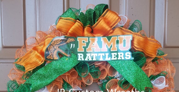 famu decor famu rattlers Florida A&M wreath,FAMU wreath famu wreath for ...