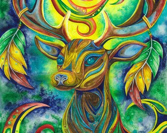 Raven Rebirth enhanced Acrylic Pour Painting Print - Etsy