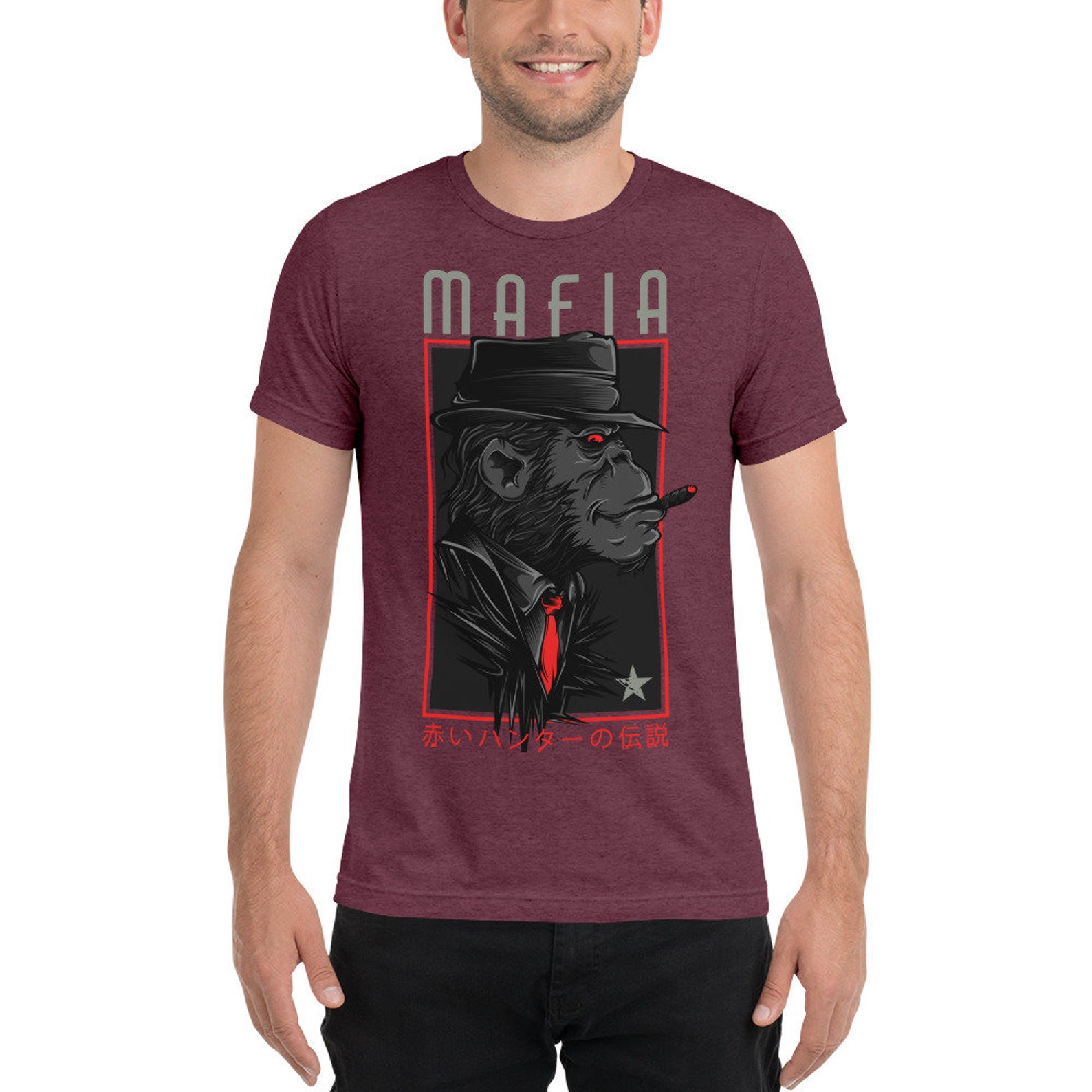 Gorilla Boss Mafia Ape Gangster, Monkey Mobster Mob Boss Ape Smoking ...