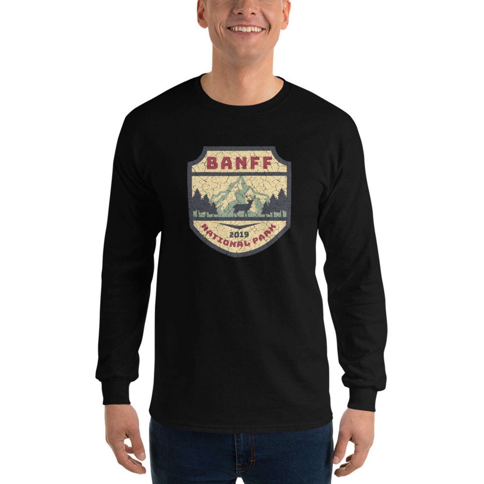 2019 Retro Souvenir Canadian Banff National Park Long Sleeve T-shirt - Etsy