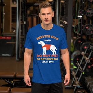 Service Dog Owners T-shirts Emotional Therapy Dog Short-sleeve Unisex T ...